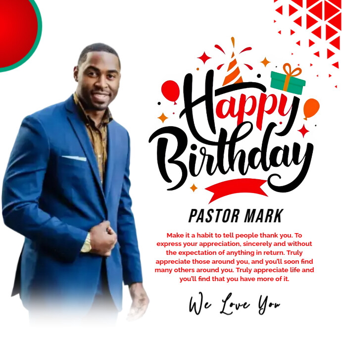 Happy Pastors Birthday Template | PosterMyWall
