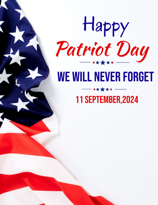 Happy Patriot Day template 2024 | PosterMyWall
