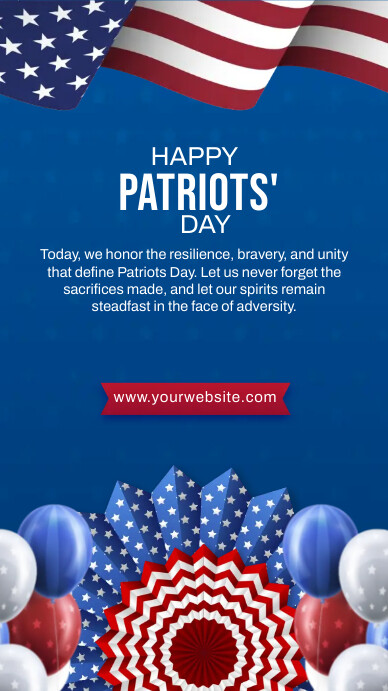 Copy of happy Patriots' day | PosterMyWall