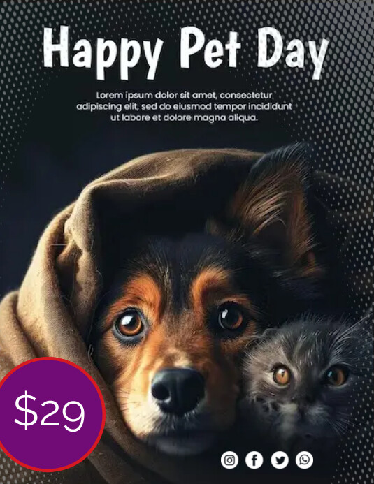 Plantilla de Happy pet day | PosterMyWall
