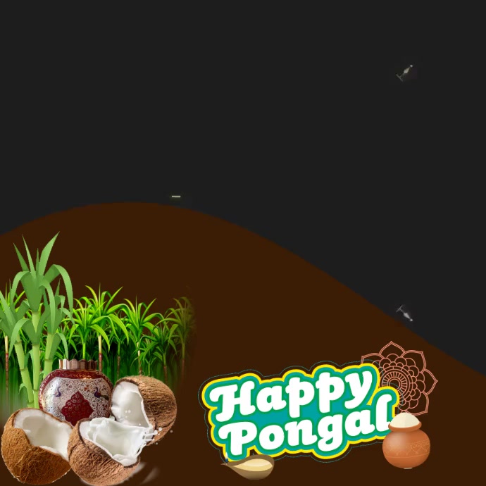 happy pongal card flyer template | PosterMyWall