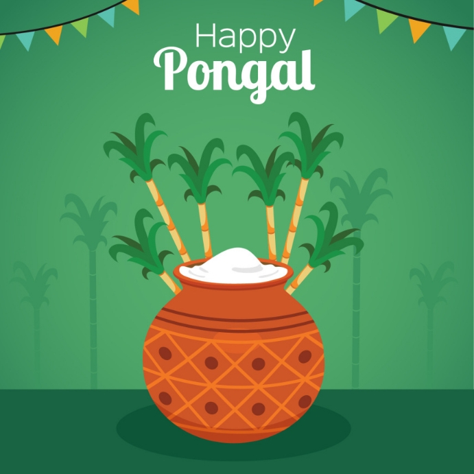 Plantilla de De Volante de Celebración Feliz Pongal de | PosterMyWall