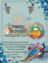 happy pongal celebration template flyer | PosterMyWall