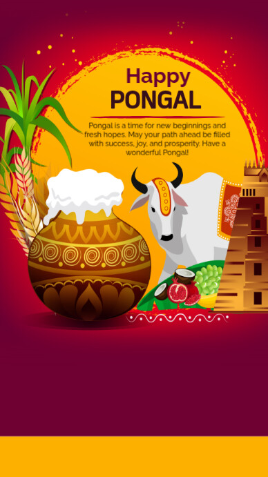 happy pongal Template | PosterMyWall