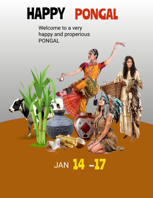 Copy of happy pongal flyer template | PosterMyWall
