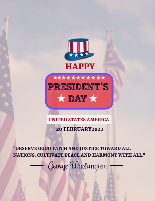 Happy president's day Template | PosterMyWall
