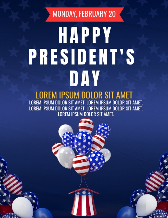 Copy of Happy President's Day Flyer Design | PosterMyWall