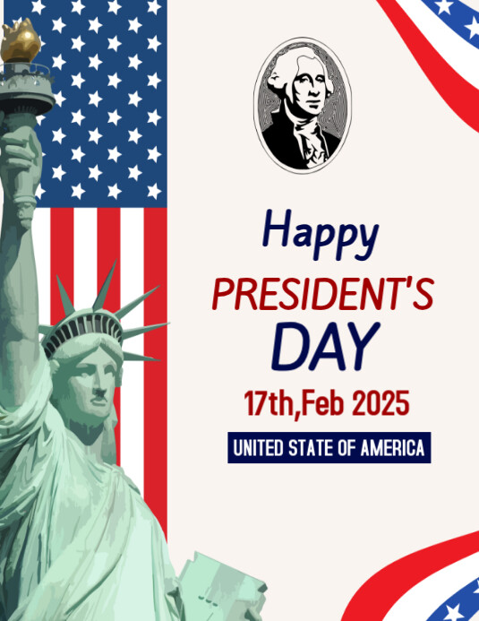 Happy President's Day Flyer Template 2025 | PosterMyWall