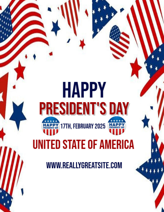 Happy President's day Flyer Template 2025 | PosterMyWall