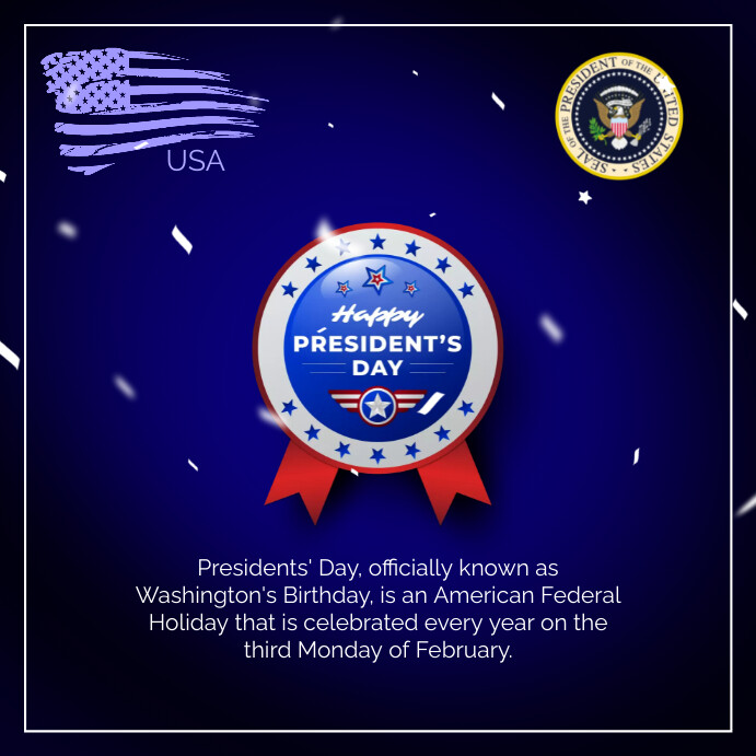Happy President's Day Instagram Post Template | PosterMyWall