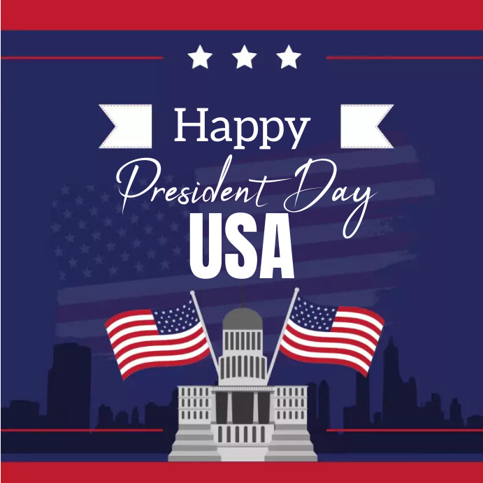 Modèle Happy President Day (USA) Template | PosterMyWall