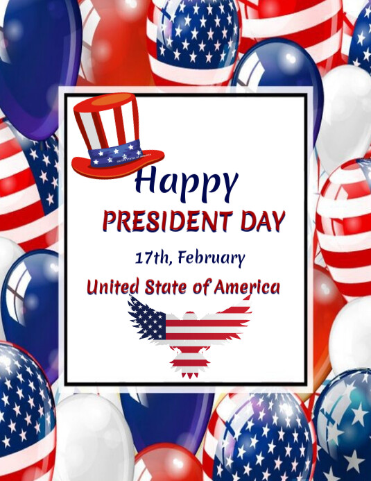 Happy President Day Flyer Template 2025-Vorlage | PosterMyWall