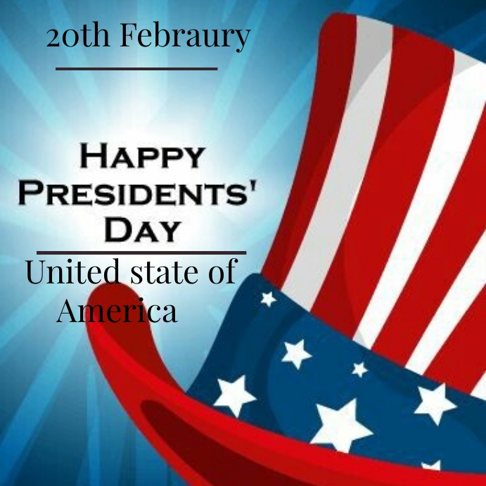 Plantilla de De Publicación de Instagram Del Feliz Día Del Presidente | PosterMyWall