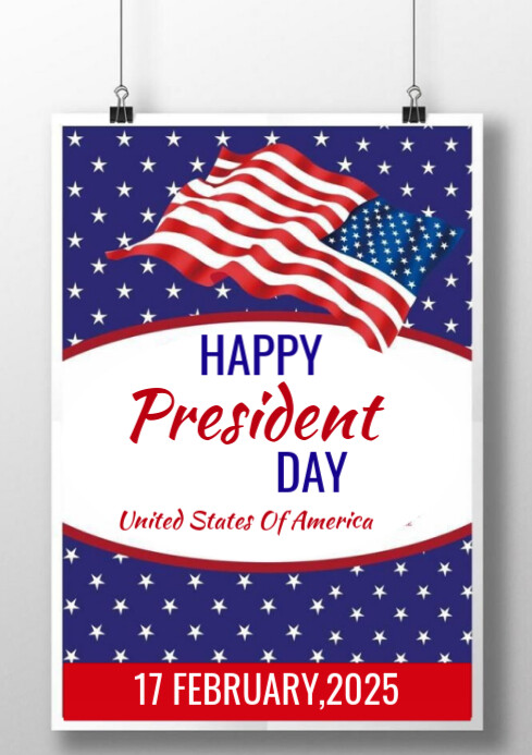 Happy President Day of USA 2025 Template | PosterMyWall