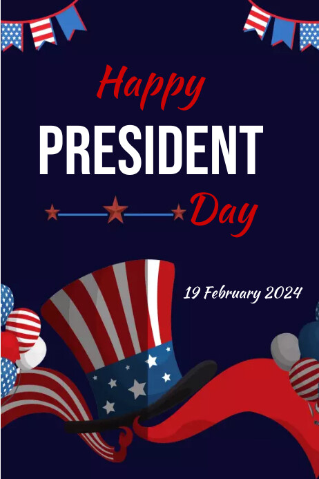 Happy President Day Poster Design Template | PosterMyWall