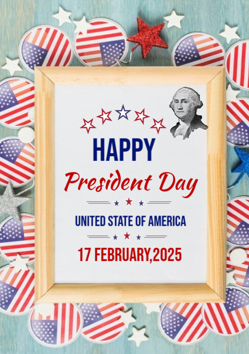Happy President Day Template 2025 | PosterMyWall