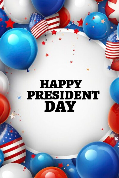 Plantilla de Happy President Day Template 2025 | PosterMyWall