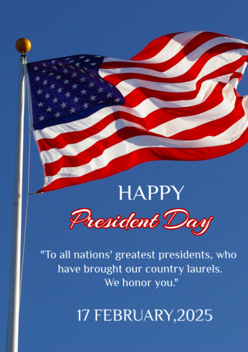 Happy President Day Template 2025 | PosterMyWall