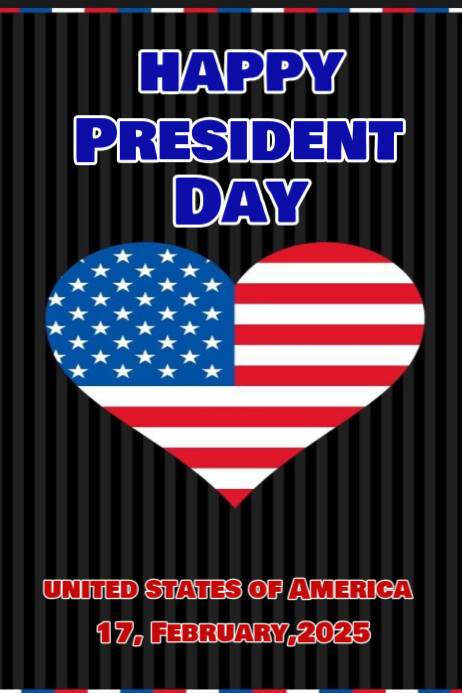Happy President Day template of USA 2025 | PosterMyWall