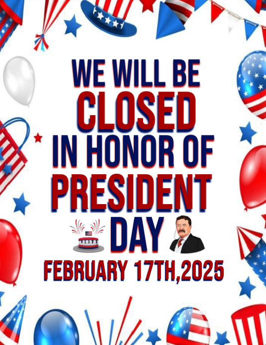 Happy President Day USA Flyer Template 2025 | PosterMyWall