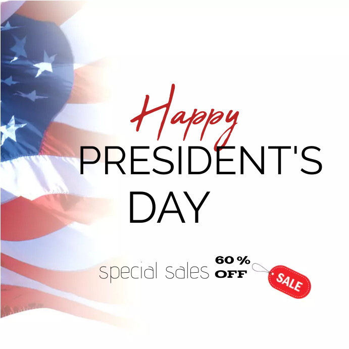 Happy president sales offer Instagram post Template | PosterMyWall