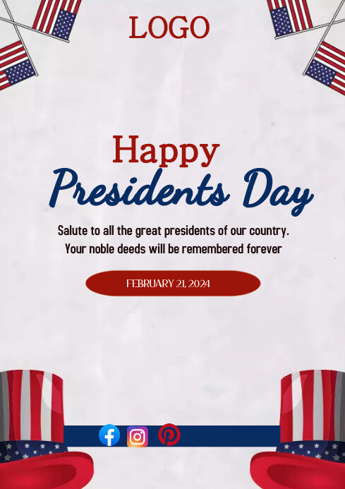 Happy Presidents Day Flyer Template | PosterMyWall
