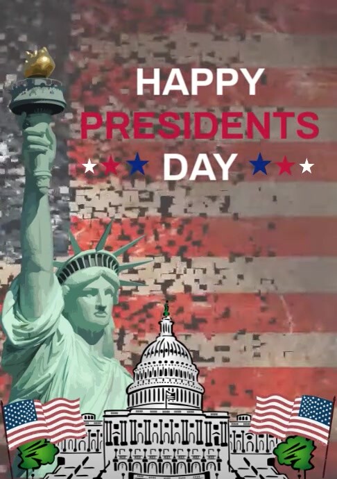 Happy Presidents Day Of USA Video Ad Template | PosterMyWall