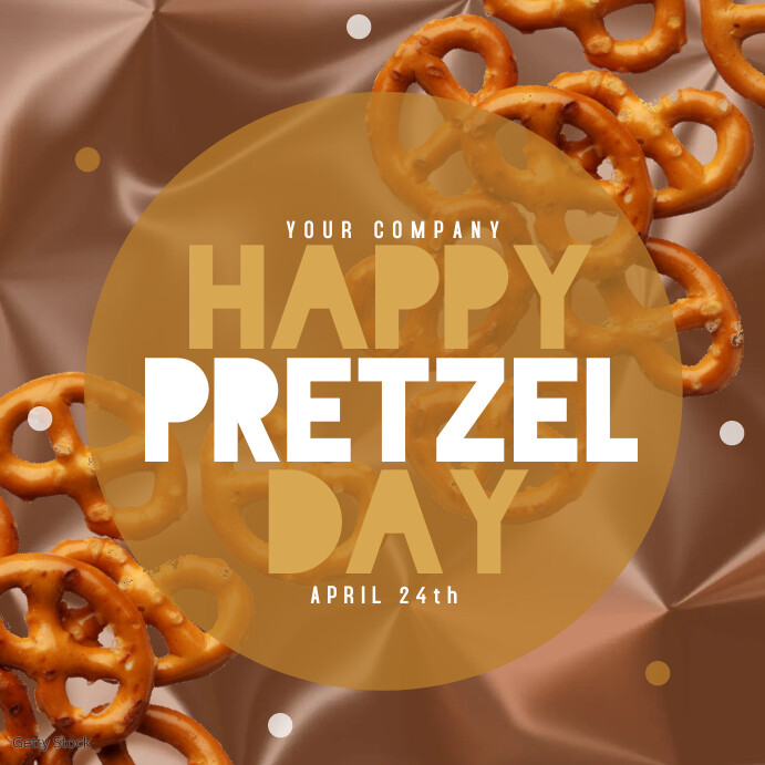 Happy Pretzel Day Ad Template | PosterMyWall