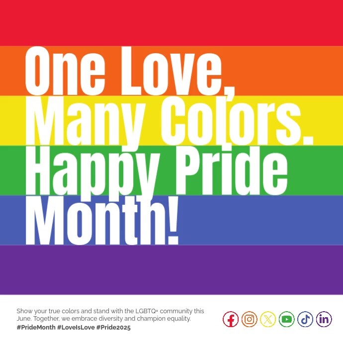 Happy Pride Month Colors of LGBT animation instagram post เทมเพลต ...