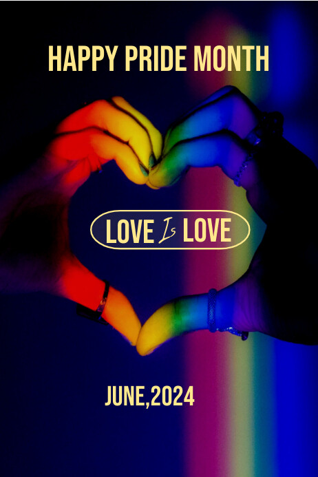 Happy PRIDE Month Poster Design 2024 Template | PosterMyWall