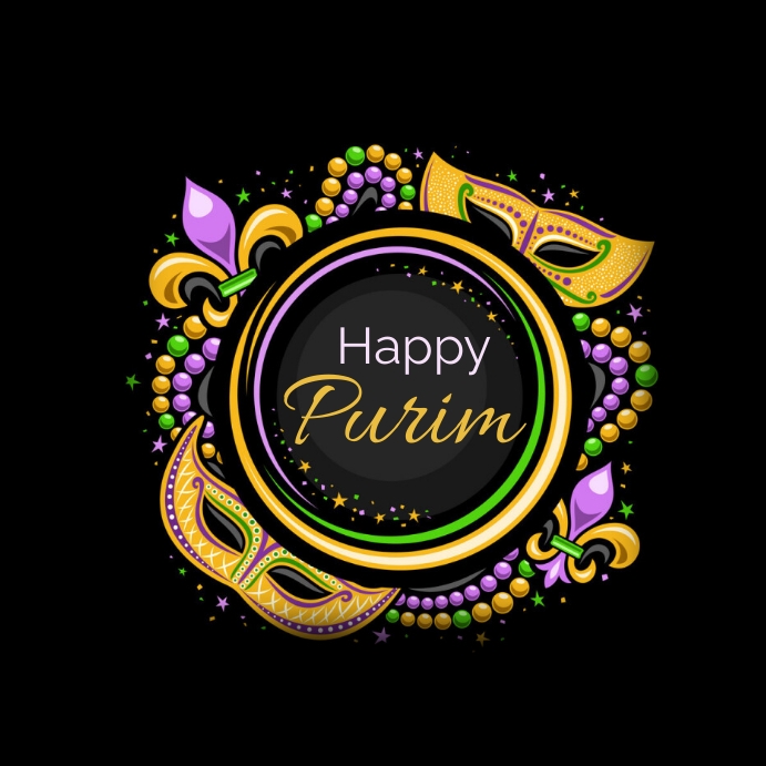 happy purim Template | PosterMyWall