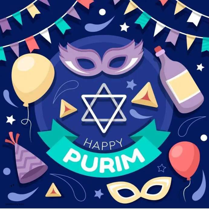 Happy Purim Template | PosterMyWall