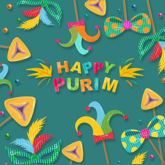 Happy Purim Festival Poster Template | PosterMyWall