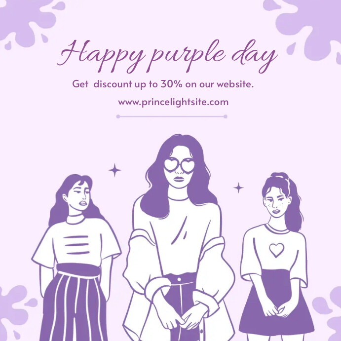 Copy of Happy purple day celebration template | PosterMyWall