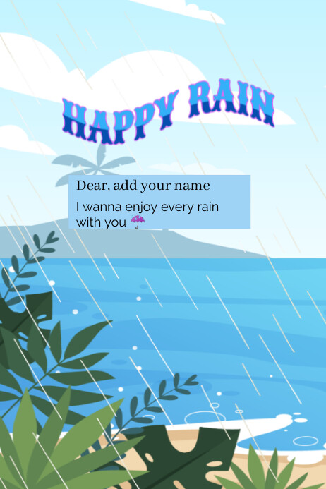 HAPPY RAIN Template | PosterMyWall