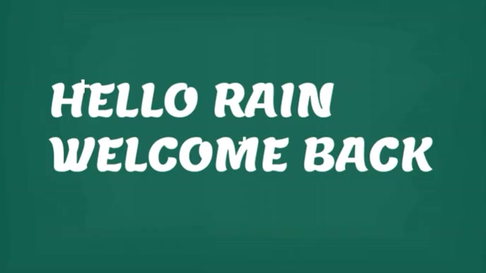 Hello rain welcome back rainy day quotes video template | PosterMyWall