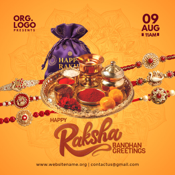 Happy Raksha Bandhan Post Template | PosterMyWall