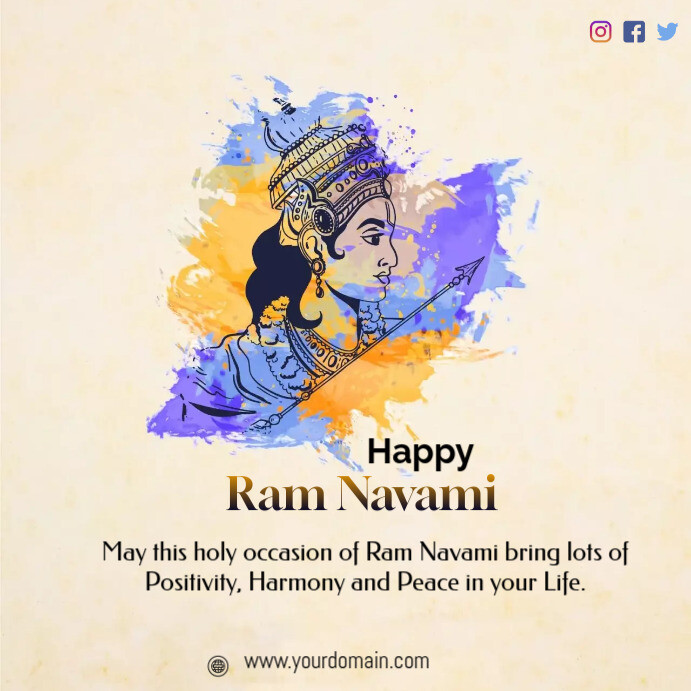 Happy Ram Navami Template | PosterMyWall