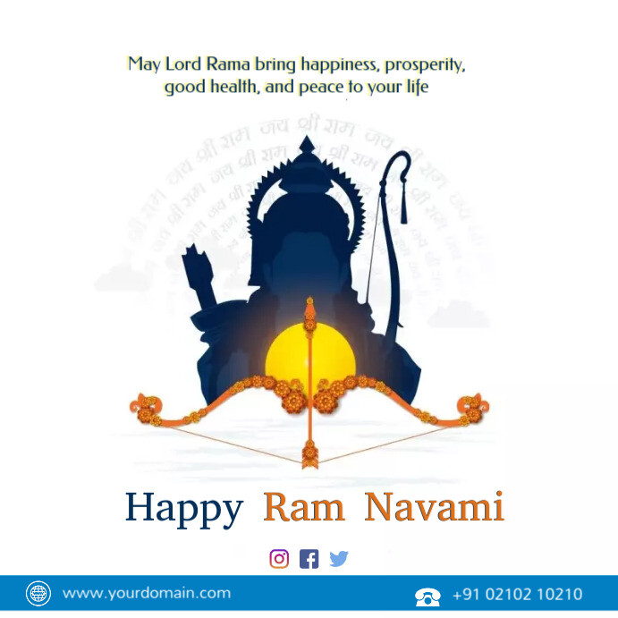 Happy Ram Navami Template | PosterMyWall