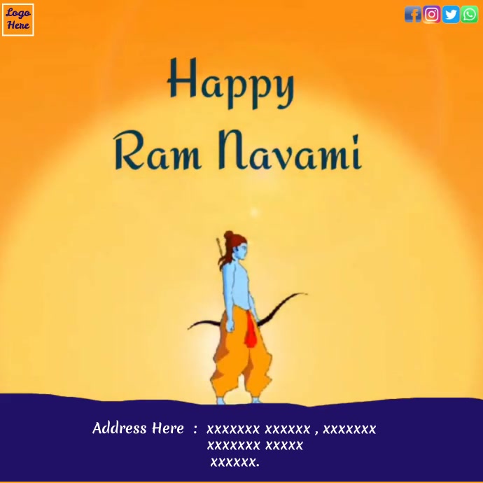 Happy Ram Navami Template | PosterMyWall