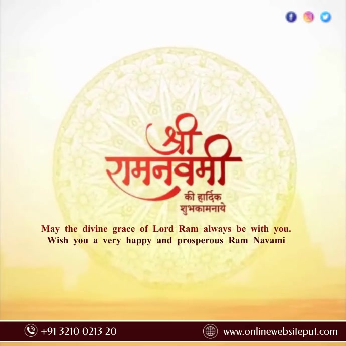 happy ram navami video Template | PosterMyWall