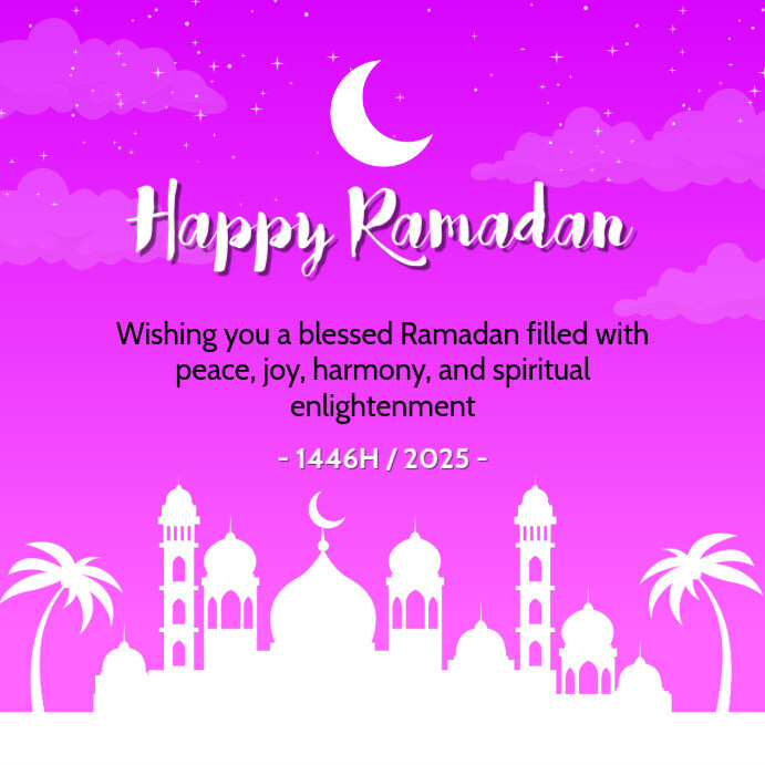 Happy Ramadan design template Ramadan mubarak Ramadan kareem | PosterMyWall