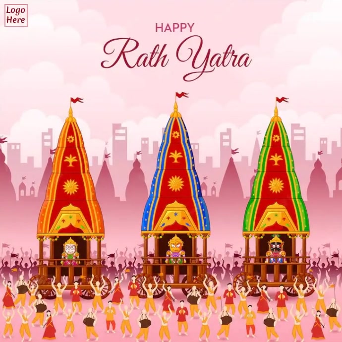 Happy Rath Yatra wishes Template | PosterMyWall