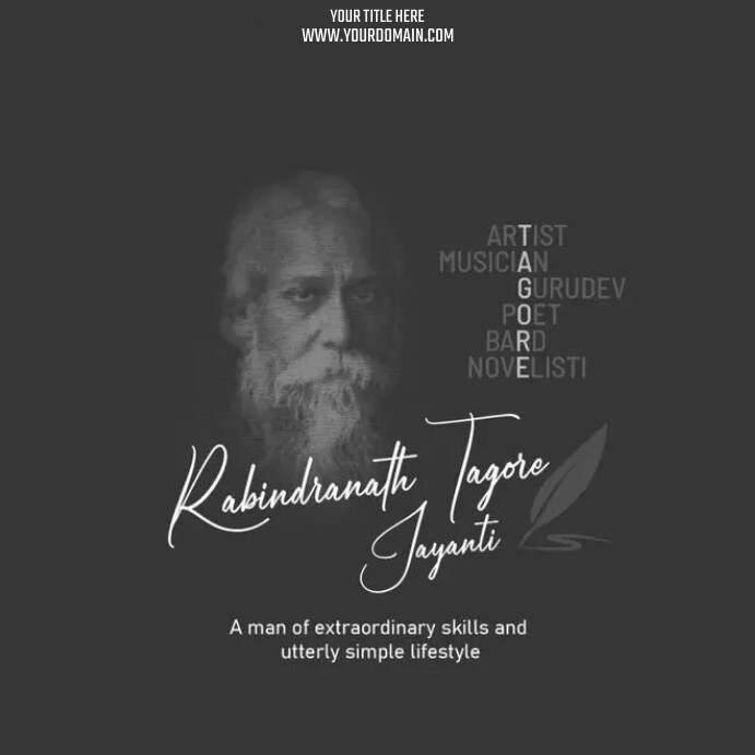 Modèle Happy Ravindranath Tagore jayanti | PosterMyWall