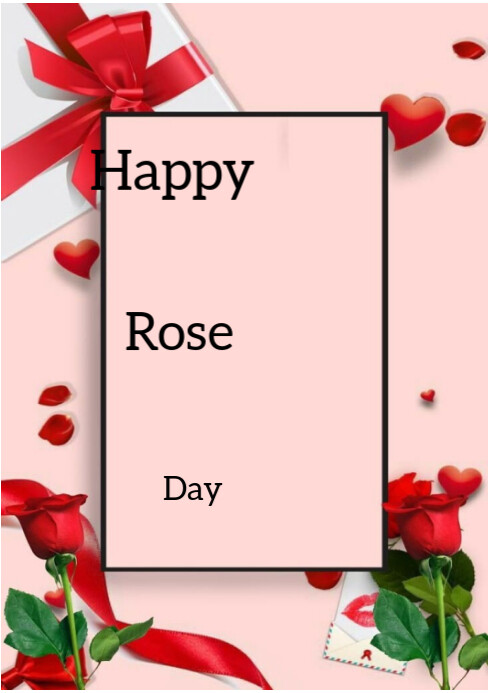 Copy of Happy Red Rose day | PosterMyWall