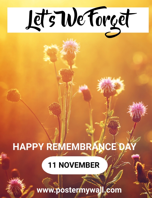 Happy remembrance day Template | PosterMyWall