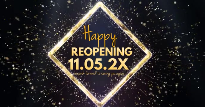 Happy reopening banner header Template | PosterMyWall