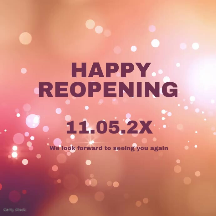 Happy Reopening opening open sign celebration Template | PosterMyWall