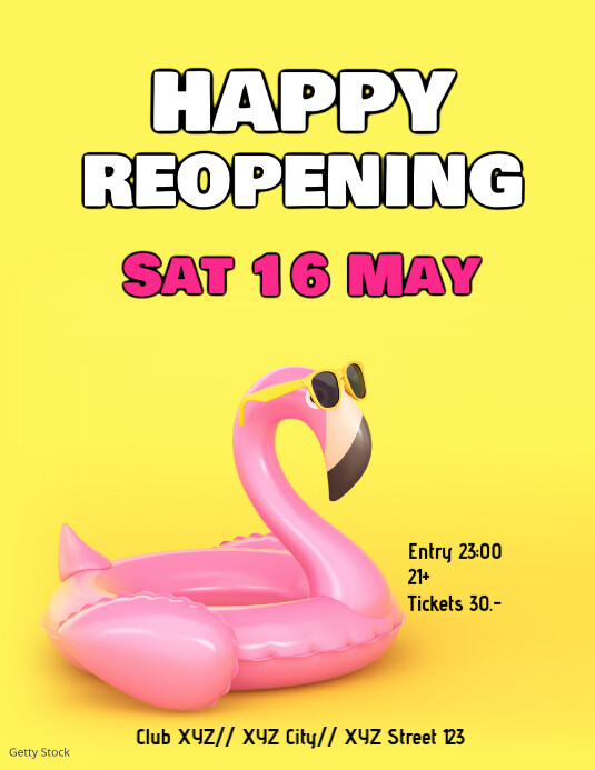 Happy Reopening Opening Pool Beach Water Spla Template | PosterMyWall