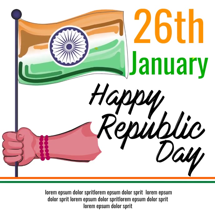 Happy Republic Day Template | PosterMyWall